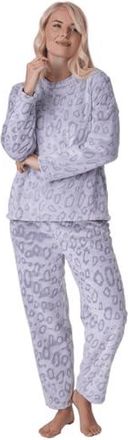 Camille Ensemble de pyjama 2 pi&egrave;ces super doux pour femme - Ensemble pyjama en polaire &eacute;paisse - Manches longues avec taille &eacute;lastique pour un confort et une 