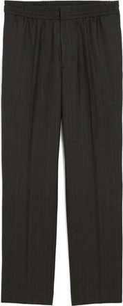 Ami Homme, Pantalons, Gris, Taille: XL Pantalon droit &agrave; taille &eacute;lastiqu&eacute;e en laine