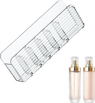 Generico Make-up-Wand-Organizer: Transparentes Kosmetikregal, kompaktes Schminktischtablett | Transparenter Aufbewahrungsbeh&auml;lter f&uuml;r zu Hause, Lippenstift, Ma