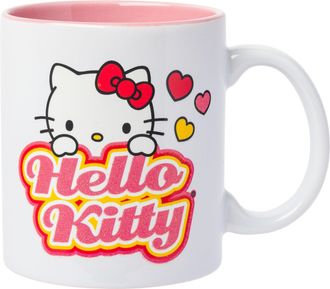 Silver Buffalo Sanrio Hello Kitty Keramiktasse mit Glitzer-Namen, 590 ml