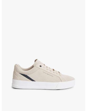 Tommy Hilfiger Court-Sneaker aus Wildleder in Beige-Braun