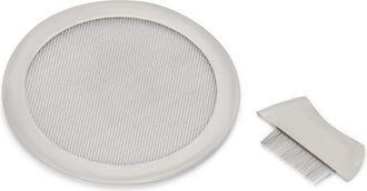 NKlaus R&auml;uchersieb Edelstahl 6 cm R&auml;ucherzubeh&ouml;r R&auml;ucherwerk Pl&auml;ttchen mit B&uuml;rstchen 2650