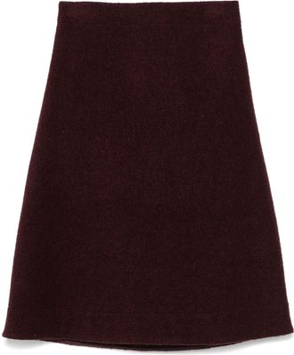 Jil Sander Midirock in A-Linie - Rot