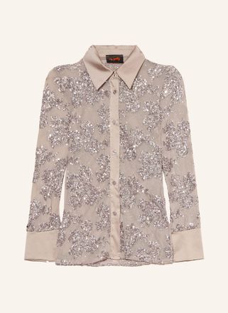 Miss Goodlife Miss Goodlife Hemdbluse Mit Pailletten beige