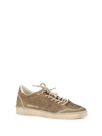 Golden Goose Womens Ball Star Sneakers Tobacco-Gold Tobacco/gold