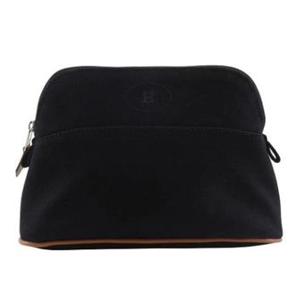 Herm&egrave;s Pochette en coton Pre-owned - Femme - Pre-owned - Noir - Taille: ONE Size