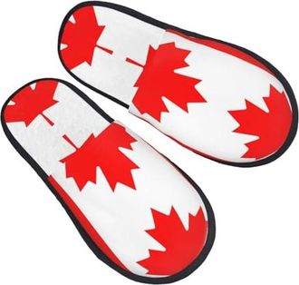 Generic Respirant Pantoufles en Feutre imprim&eacute; du drapeau canadien Chaussures Chaud Chaussons dint&eacute;rieur pour Maison Hiver Int&eacute;rieur L