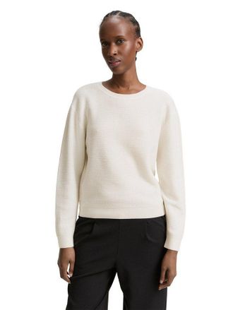 Tom Tailor V-Ausschnitt-Pullover mit Rippb&uuml;ndchen