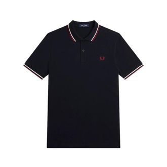 Fred Perry Twin Tipped Poloshirt - - Tops - Herren - Blau - L
