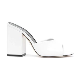 PARIS TEXAS Wei&szlig;e Leder Absatz Mules - - Shoes - Damen - Wei&szlig; - 41 EU