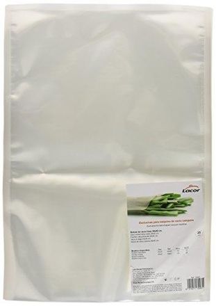 Lacor 25 Flach Staubsaugerbeutel Set, 28 x 40 cm, transparent