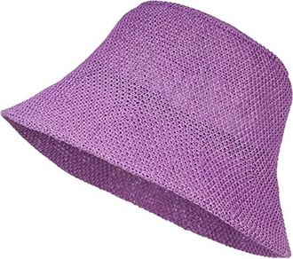 styleBREAKER Chapeau de Soleil pour Femmes en Papier Straw Pliable, Chapeau de pêcheur léger, Bucket Hat avec Bande Anti-Transpiration, Protection Solaire pour été