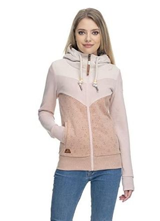 Ragwear TREGA Pull zipp&eacute; pour femme 100 % v&eacute;g&eacute;talien (DE/NL/SE/PL, Alphanum&eacute;rique, L, Regular, Regular, Old Pink), Rose vieilli., L