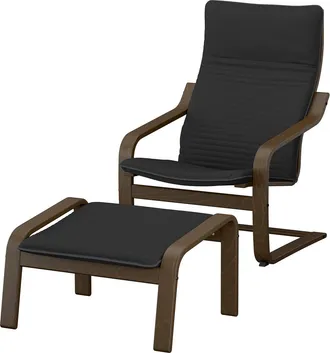 IKEA PO&Auml;NG Sessel und Hocker