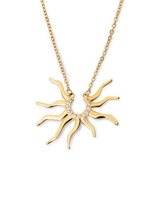 Singularu Sole Mio Halskette. Messing mit 18 Kt Vergoldeter Beschichtung. Schmuck f&uuml;r Damen