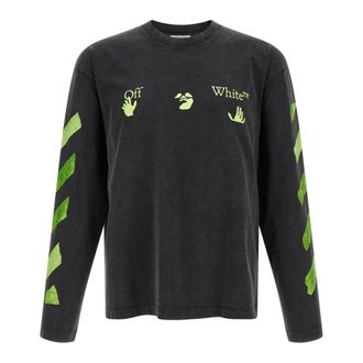 Off-white T-shirt Manches Longues Bacco Arrow Skate - Homme - Tops - Noir - Taille: M