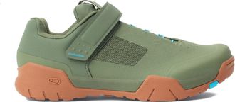 Crankbrothers Uni Mallet-e Speed Lace Fahrradschuhe, Grün/Blaues Gummi