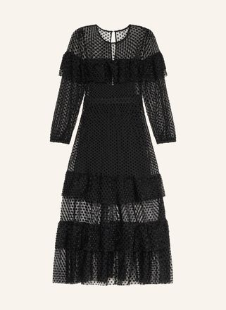 BA&SH Ba&Sh Kleid Rita Aus Mesh Mit Volants schwarz