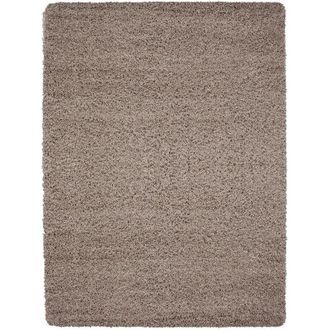 LIFE Tapis Shaggy Uni Poils Longs Tapis Salon Chambre Couloir (Beige - 120x170cm)