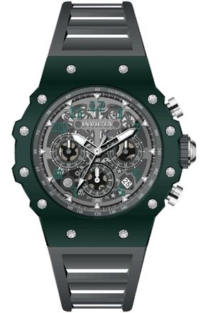 Invicta Racing 69657 Herrenuhr - Quarzwerk - Acryl mit silbernem Zifferblatt - 43 mm