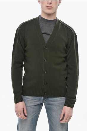 Paolo Pecora Virgin Wool V-Neck Cardigan size M