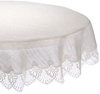 Plauener Spitze 3086L_14_130 Tischdecke Nizza L, Gr&ouml;&szlig;e 130 cm, rund