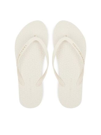 Tommy Hilfiger Zehentrenner Hilfiger Strap Beach Sandal FW0FW08736 Écru