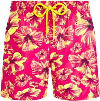 Vilebrequin Homme, Maillots de bain, Multicolore, Taille: XL Macro Hibiscus Swim Shorts