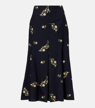 Erdem Jupe midi en jacquard à fleurs