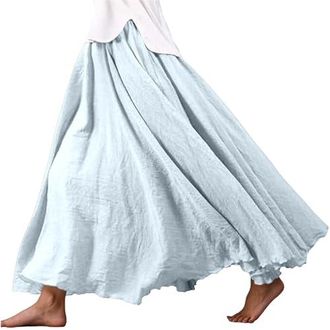 Generic Jupe Tweed Femme Culotte Bohème Élastiquée Dorée Satinée Drapée Sirene Maillot Classique Année Luxe Boho Ethnique Côté Foulard Une Froufrou Champêtre 