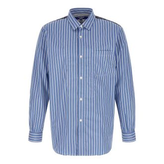 Junya Watanabe Baumwollhemd mit Muster aus Popeline - - Shirts - Herren - Blau - L