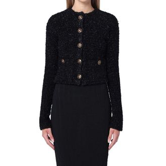 Balenciaga Womens Black Cotton Cardigan Clothing
