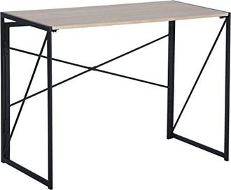 Furniture R Faltbarer Schreibtisch 100x50x75cm - Computertisch mit Metallrahmen & MDF-Holzplatte - Klappbarer Arbeitstisch f&uuml;r Home Office, Gaming & Studium - Ind