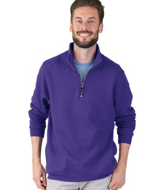 Charles River Apparel Herren Crosswind Viertelrei&szlig;verschluss (Normale Gr&ouml;&szlig;en) Sweatshirt, Violett, X-Large
