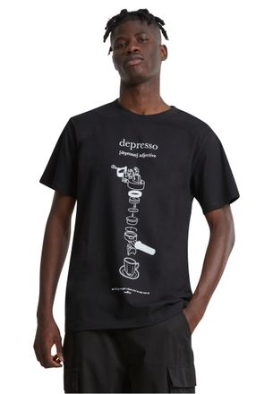 Mister Tee Herren T-Shirt Depresso Tee Black L