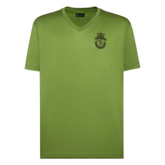 Billionaire Boys Club T-shirt V-Neck SS Crest - - Tops - Herren - Gr&uuml;n - XS
