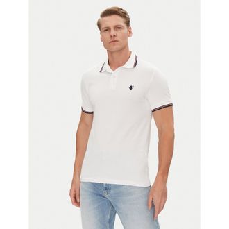 Save The Duck Poloshirt DR0136M BATE20 Wei&szlig; Regular Fit