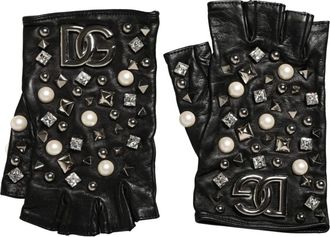 Dolce & Gabbana Femme, Accessoires, Noir, Taille: 6 1/2 IN Short Gloves