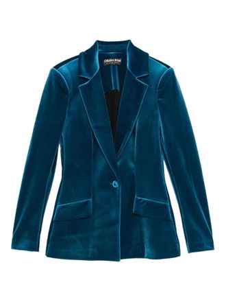 La Petite Robe Di Chiara Boni blazer en velours - Bleu