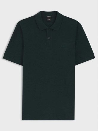 BOSS Polo vert en coton