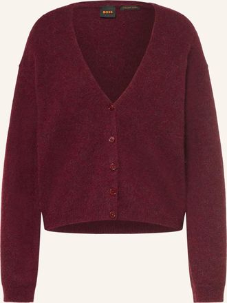 HUGO BOSS Strickjacke Farano Mit Alpaka rot