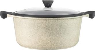 Laguiole Kasserolle Modell Jade, 32 cm aus Aluminium mit Antihaft-Keramikbeschichtung, Glasdeckel, kompatibel mit allen Wärmequellen, Fassungsvermögen 10,4 l, 