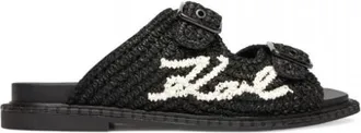 Karl Lagerfeld Femme, Chaussures, Noir, Taille: 37 EU Kleo Tongs