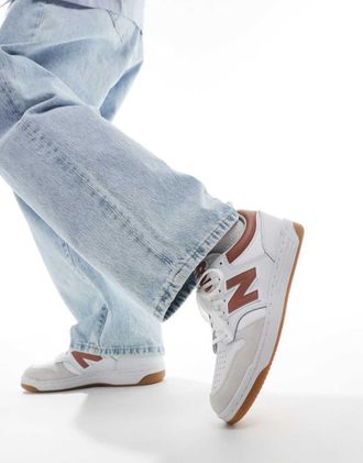New Balance 480 - Baskets - Blanc/rouge