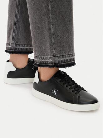 Calvin Klein Sneakers Low Pro Cup Laceup Lth Moire HW0HW02845 Schwarz