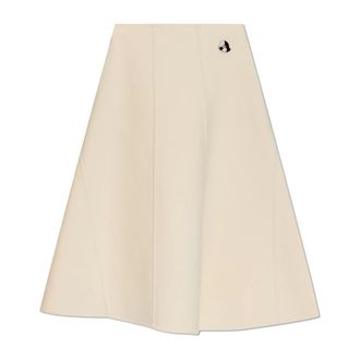 Moncler Wool Midi Skirt - - Skirts - Damen - Beige - 2XS