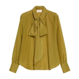 iBlues Hemd aus Baumwolle und Seide - - Blouses & Shirts - Damen - Gr&uuml;n - L