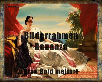 Homedecoration Bilderrahmen Bonanza Bildgröße 60 x 80 cm in Blau Gold meliert mit Acrylglas klar 1 mm in 52 Farben