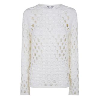 Comme Des Gar&ccedil;ons Round-Neck Strickwaren - - Knitwear - Damen - Wei&szlig; - L