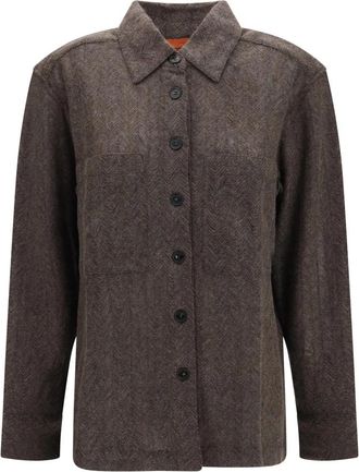 Missoni Kaschmir-Mischung Zickzack-Shirt - - Blouses & Shirts - Damen - Braun - XS